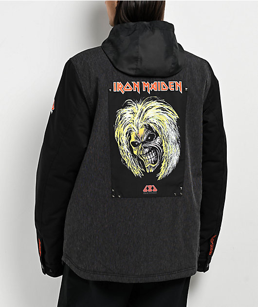 686 x Iron Maiden Insulated Battle Black Denim 10K Snowboard Jacket ...