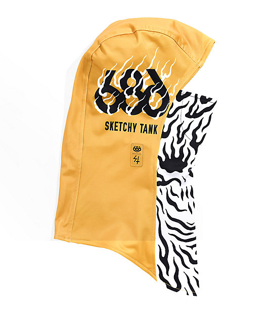 686 x Sketchy Tank Deluxe Hinged Yellow Balaclava | Zumiez