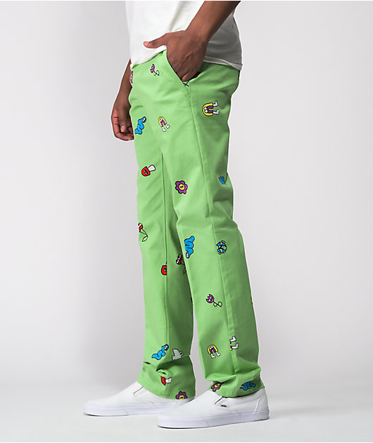 A-Lab Pen Pals Green Twill Pants | Zumiez