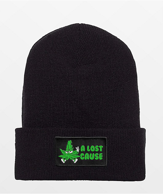 A Lost Cause Stay High Black Beanie | Zumiez