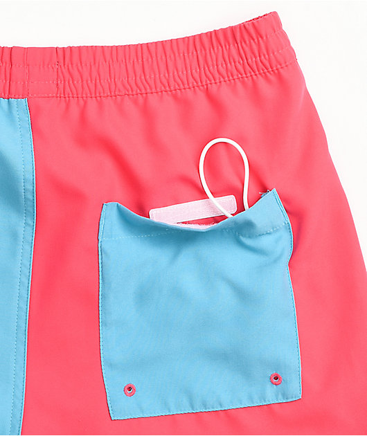 A.LAB Bum Pink & Blue Board Shorts | Zumiez