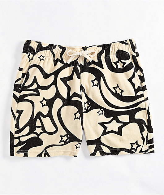 A.LAB Cruise Natural & Brown Terry Sweat Shorts | Zumiez
