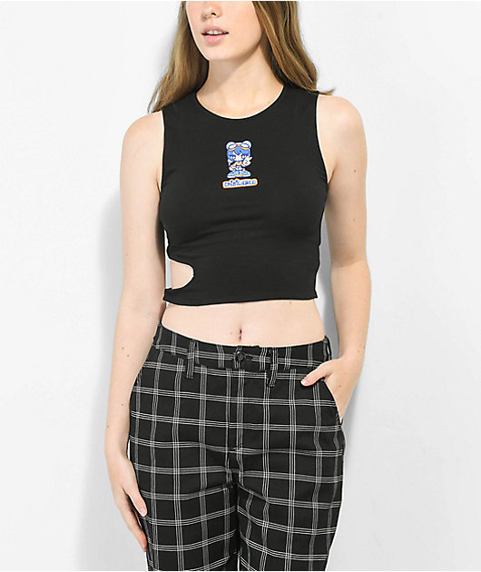 A.LAB Darbie Chibi World Black Cut Out Crop Tank Top | Zumiez