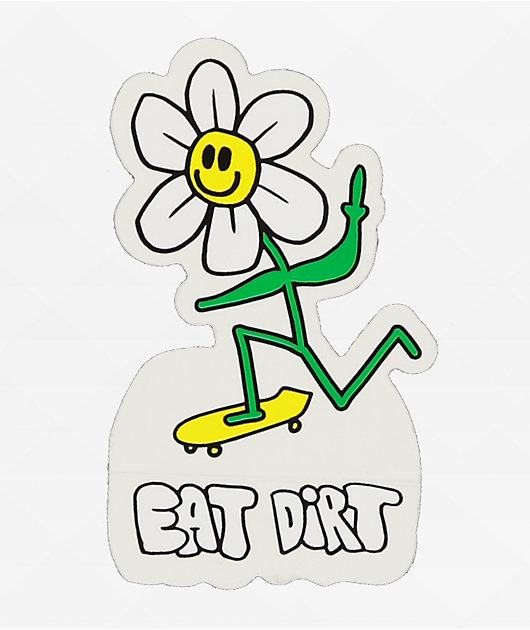 A.LAB Eat Dirt White Sticker | Zumiez