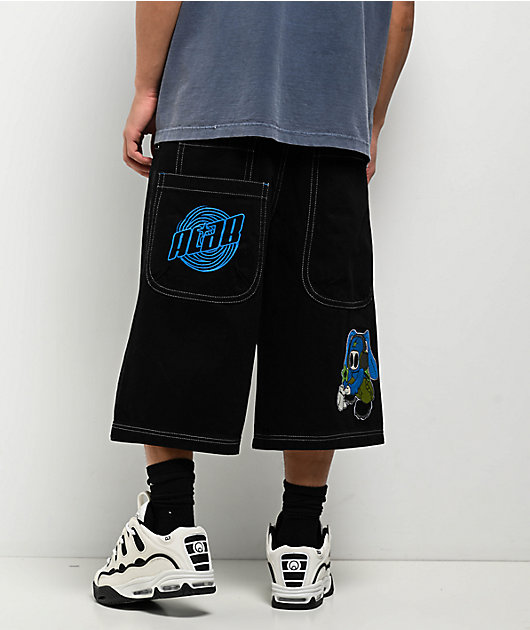 A.LAB Mega Rave Black Denim Shorts | Zumiez