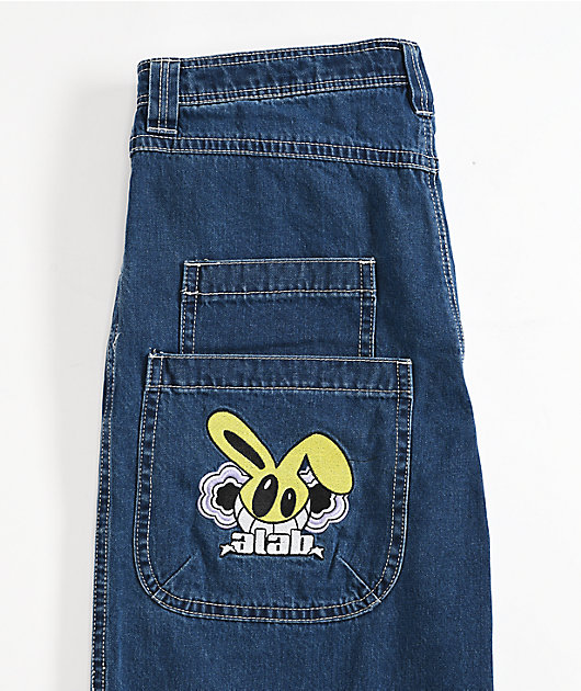 A.LAB Mega Rave Dark Blue Denim Skate Shorts | Zumiez