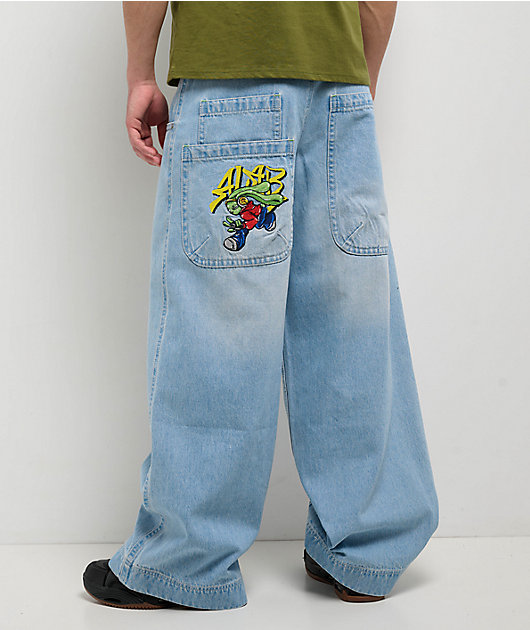A.LAB Mega Rave Light Blue Wash Jeans | Zumiez