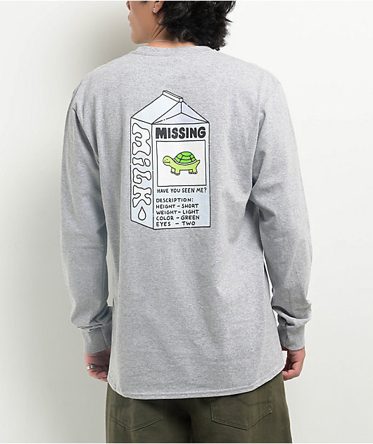 A.LAB Missing Milk Grey Long Sleeve T-Shirt | Zumiez