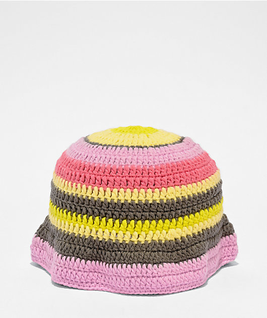 A.LAB RomCom Stripe Crochet Bucket Hat | Zumiez