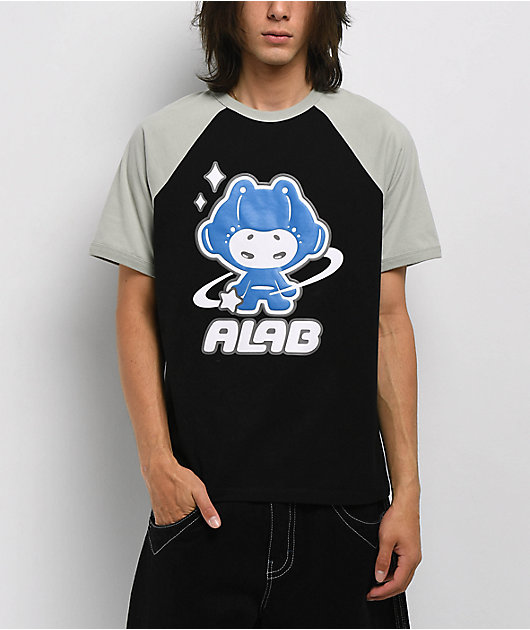 A.LAB Space Bud Black & Grey Raglan T-Shirt | Zumiez