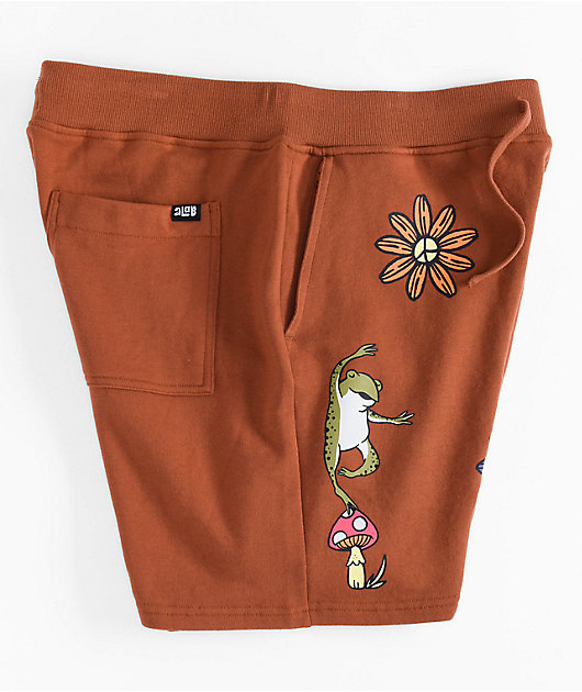 A.LAB Spasm Brown Sweat Shorts | Zumiez