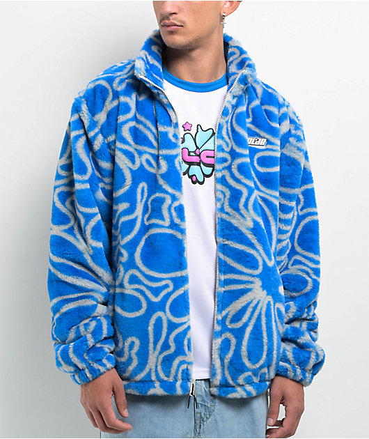 A.LAB Swirl Blue Tech Fleece Jacket | Zumiez