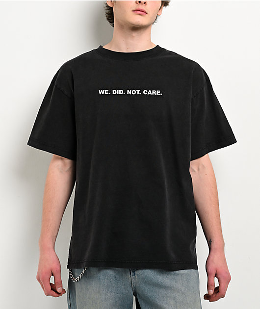 A.LAB We Did Not Care Black Wash T-Shirt | Zumiez