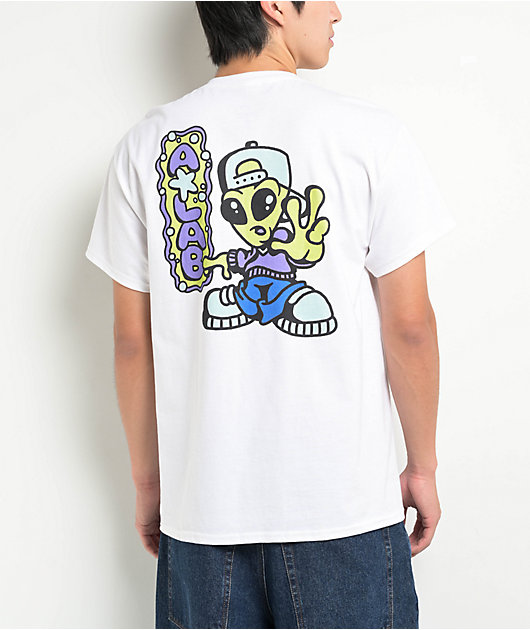 A.LAB Y2K Alien Flash White T-Shirt | Zumiez