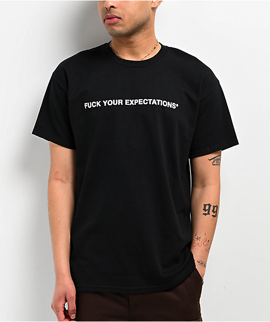 AG Club Expectations Face Sketch Black T-Shirt | Zumiez
