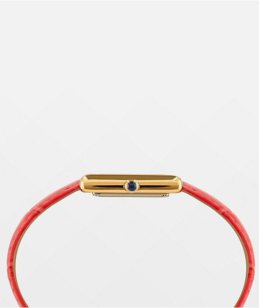AURA Tank Ace Red & Gold Analog Watch | Zumiez