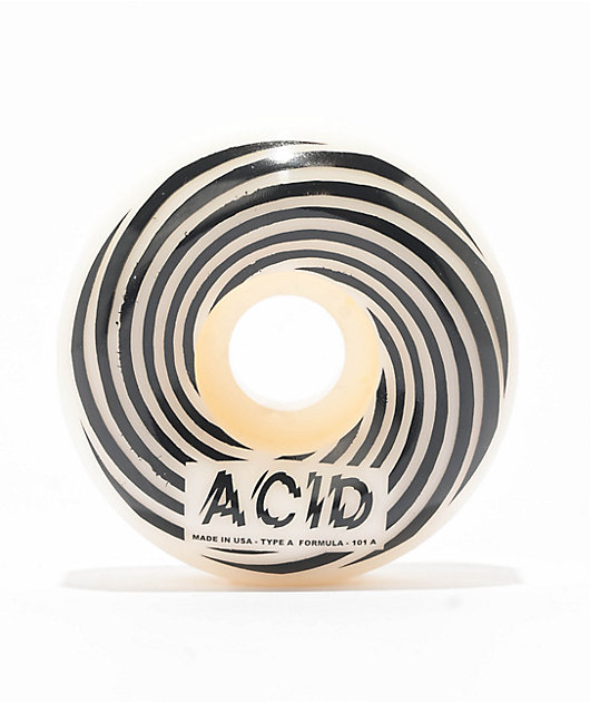 Acid Chemical Swirly 55mm 99a White Skateboard Wheels | Zumiez