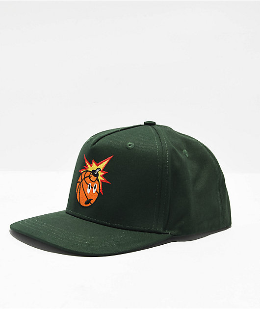 Adam Bomb Basketball Green Snapback Hat | Zumiez