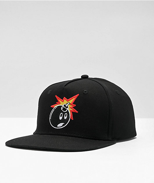 Adam Bomb Black Snapback Hat | Zumiez