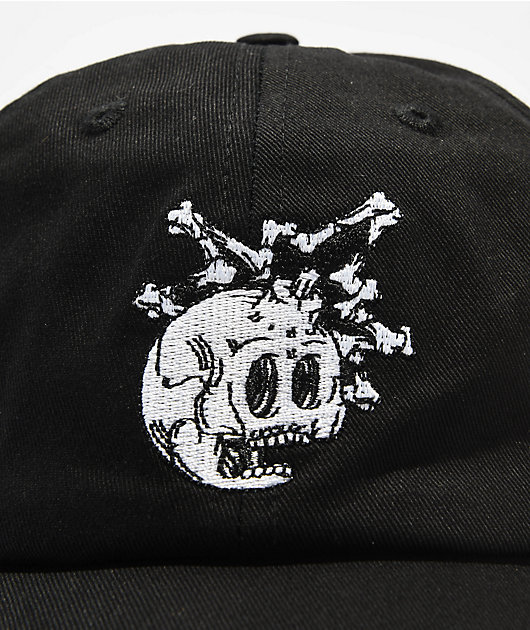 Adam Bomb Bones Black Strapback Hat | Zumiez