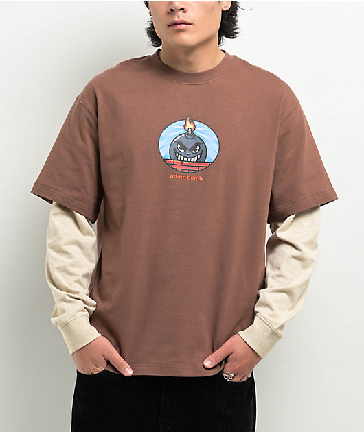 Adam Bomb Brown 2fer Long Sleeve T-Shirt | Zumiez