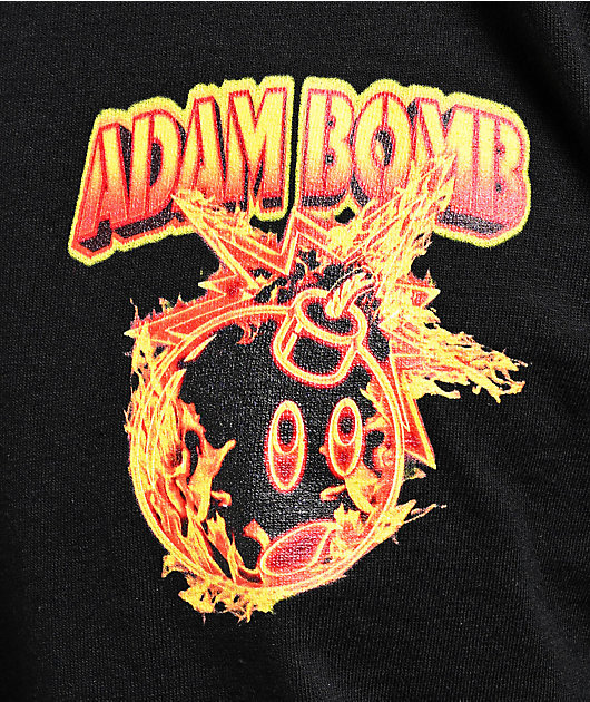 Adam Bomb Flaming Adam Black T-Shirt | Zumiez