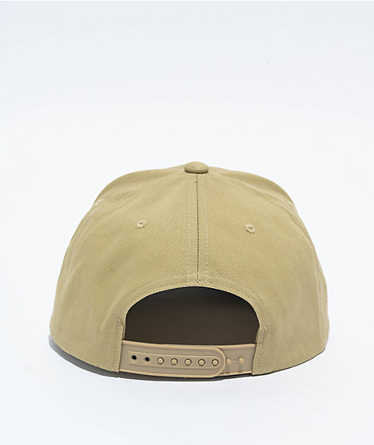 Adam Bomb Mascot Script Khaki Snapback Hat | Zumiez