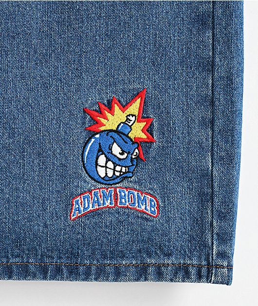 Adam Bomb Speed Blue Denim Baggy Shorts | Zumiez