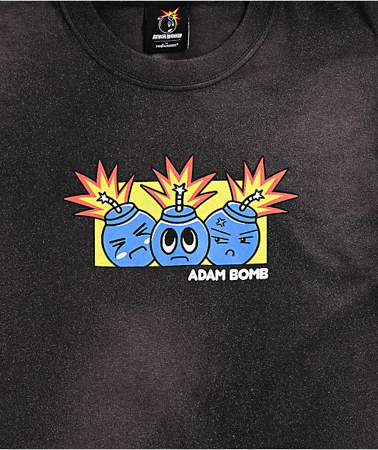 Adam Bomb Threes Company Black Wash T-Shirt | Zumiez