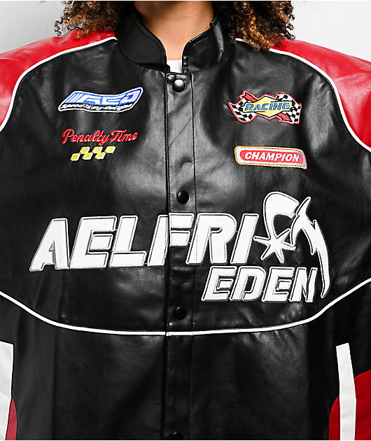 Aelfric Eden Racing Black & Red Colorblock Jacket | Zumiez