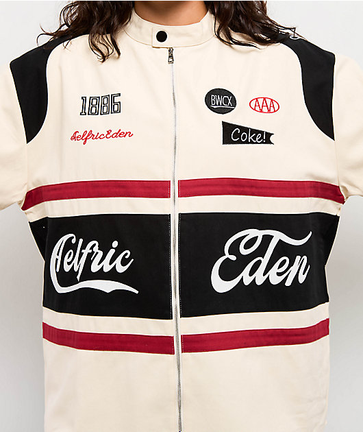 Aelfric Eden Racing Zip Up Cream Heavyweight Jersey | Zumiez
