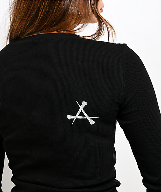 Affliction Angelo Black Thermal Long Sleeve T-Shirt | Zumiez