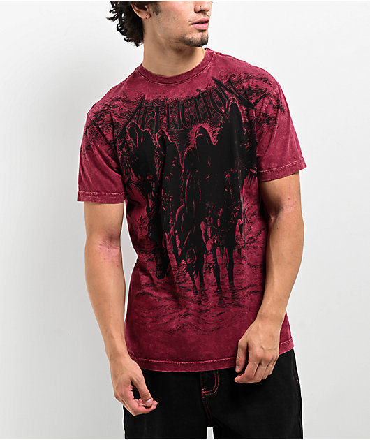 Affliction Black Knight Burgundy T-Shirt | Zumiez