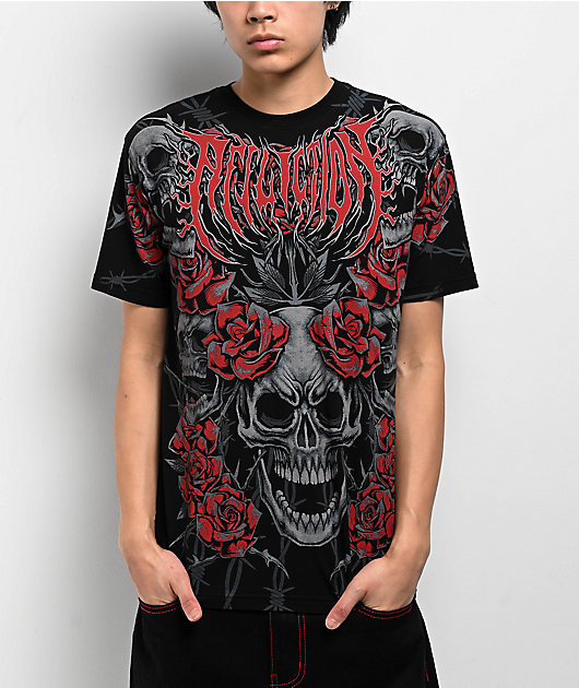 Affliction Bloodletter Black T-Shirt | Zumiez