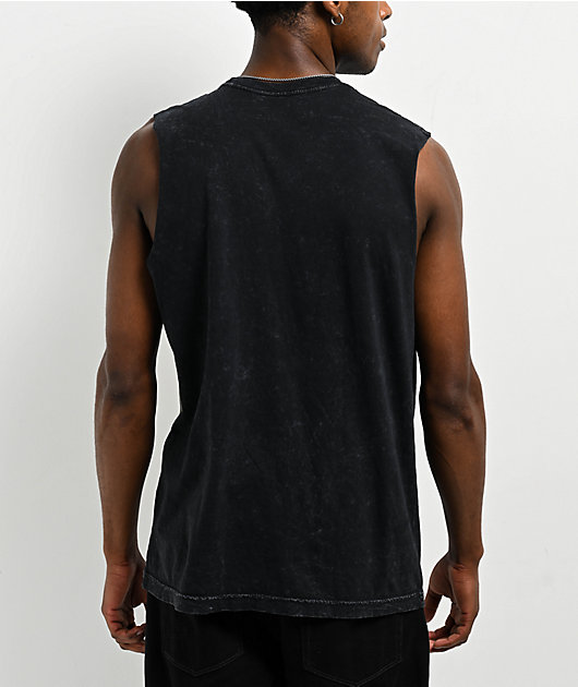 Affliction Caustic Abyss Black Lava Wash Tank Top | Zumiez