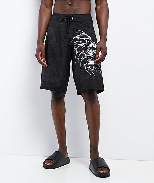 Affliction Collapse Black Board Shorts | Zumiez