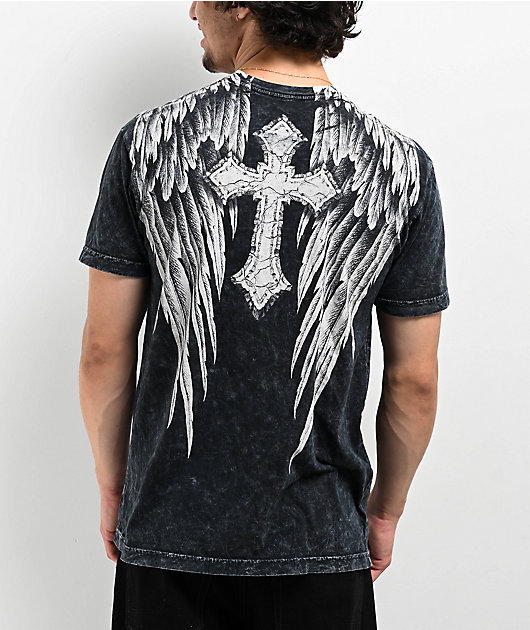 Affliction Crossed Over Black T-Shirt | Zumiez