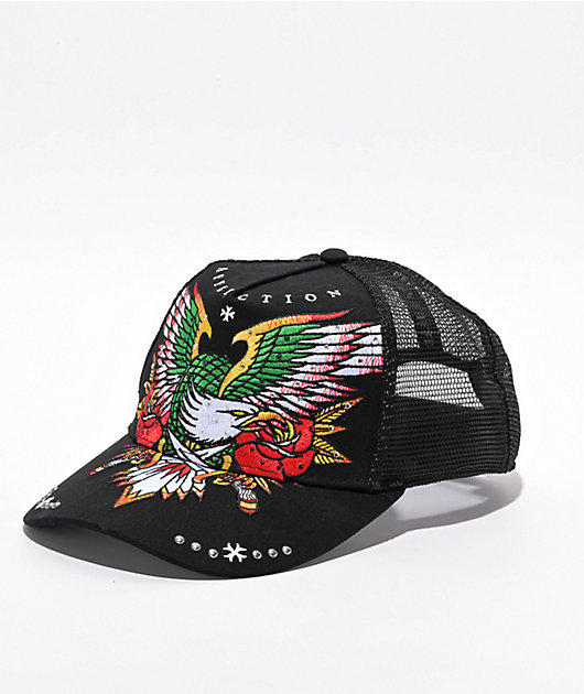 Affliction Eternal Pride Black Trucker Hat | Zumiez