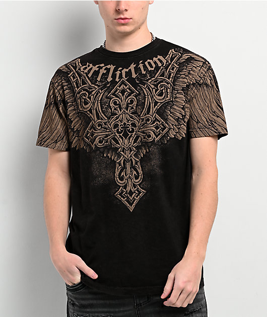 Affliction Eternal Throne Brown T-Shirt | Zumiez