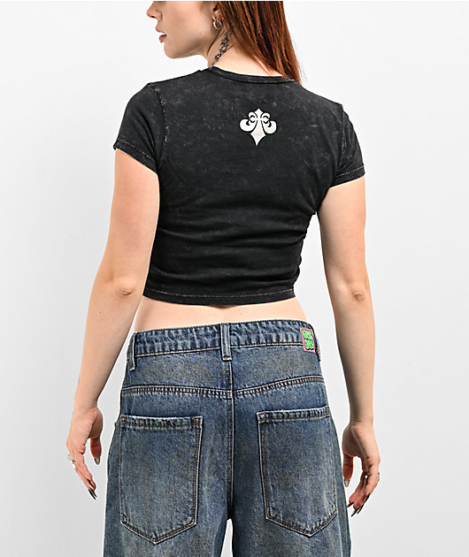 Affliction Flaming Dragon Crop T-Shirt | Zumiez