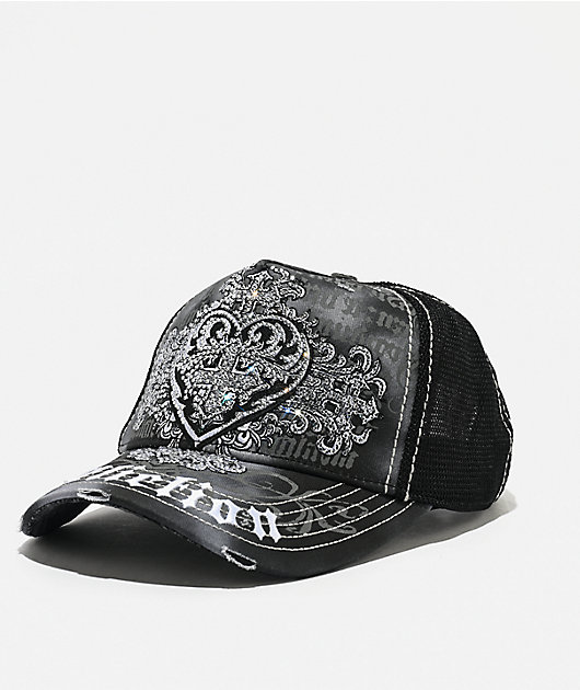Affliction Ink Black Trucker Hat | Zumiez