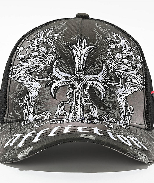 Affliction Jump Black Trucker Hat | Zumiez
