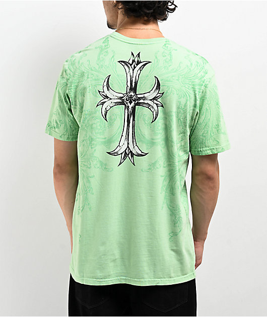 Affliction Jump Green T-Shirt | Zumiez