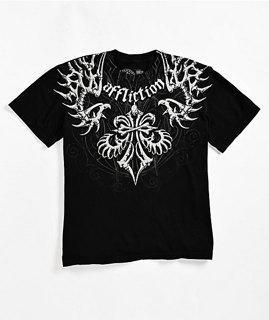 Affliction Kids Skeleton Black T-Shirt | Zumiez
