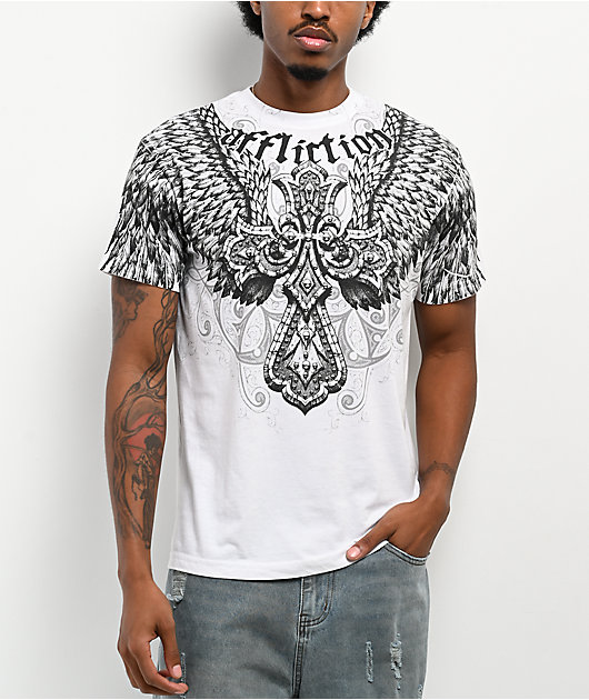 Affliction Kingdom White T-Shirt | Zumiez