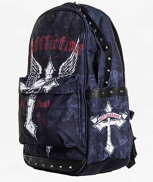 Affliction Live Fast Black Backpack | Zumiez