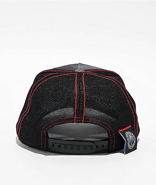 Affliction Live Fast Black Wash Trucker Hat | Zumiez