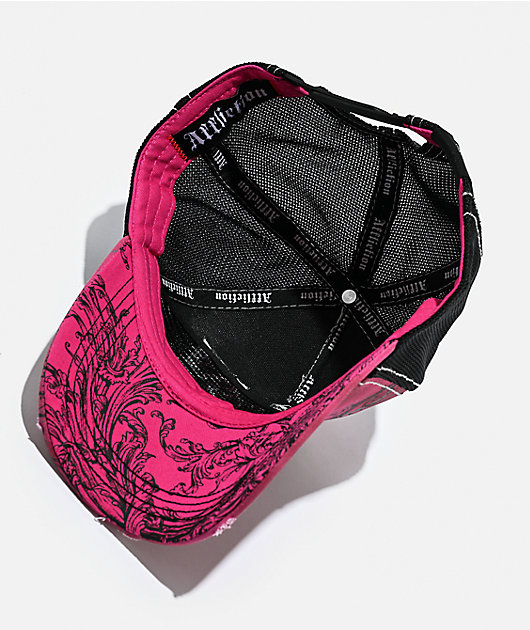Affliction Lovita Pink Trucker Hat | Zumiez