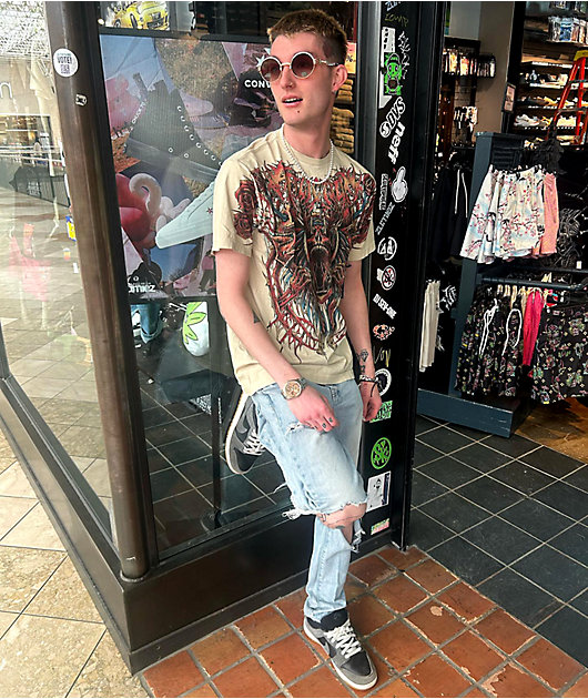 Affliction Pale Sky Tan T-Shirt | Zumiez