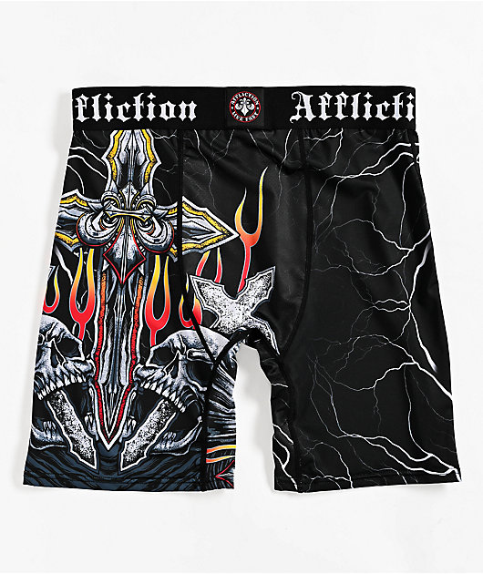 Affliction Phantom Fire Black Boxer Briefs | Zumiez